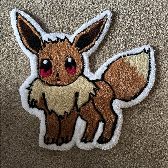 Pokemon | Other | Pokemon Evee Hand Tufted Rug | Poshmark